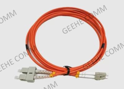 China Multimode Duplex OFNR 5M LC to SC Fiber Optic Patch Cord 50/125 for sale