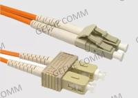 China Multimode Duplex OFNR 5M LC to SC Fiber Optic Patch Cord 50/125 for sale