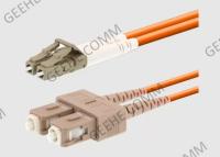 China Multimode Duplex OFNR 5M LC to SC Fiber Optic Patch Cord 50/125 for sale