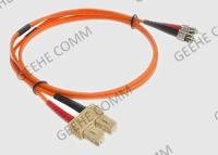 China Duplex ST to SC 0.9mm 2M Multimode Fiber Optic Patch Cord OFNR for sale