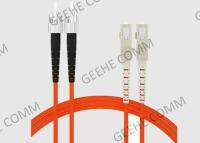 China Duplex ST to SC 0.9mm 2M Multimode Fiber Optic Patch Cord OFNR for sale