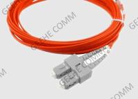 China Duplex ST to SC 0.9mm 2M Multimode Fiber Optic Patch Cord OFNR for sale