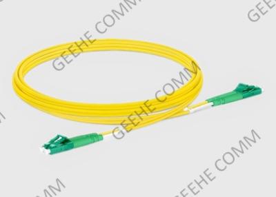 China LC APC to LC APC Duplex OS2 Single Mode PVC Fiber Optic Patch Cable 5M 2.0mm for sale
