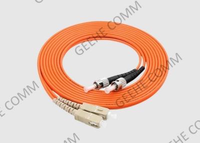 China 3M ST/SC Duplex Multimode Fiber Patch Cable Orange 50/125 OM2 3.0mm for sale