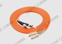 China 3M ST/SC Duplex Multimode Fiber Patch Cable Orange 50/125 OM2 3.0mm for sale