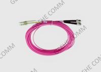 China 10GB LC to ST Duplex Multi Mode OM4 Violet Fiber Optic Ftth Cable for sale