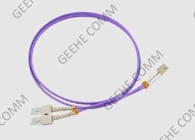 China 100 Gig LC-SC Duplex 50/125 OM4 Fiber Optic Patch Leads Multi Mode for sale