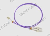 China 100 Gig LC-SC Duplex 50/125 OM4 Fiber Optic Patch Leads Multi Mode for sale