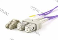 China 100 Gig LC-SC Duplex 50/125 OM4 Fiber Optic Patch Leads Multi Mode for sale