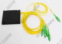 China Single Mode 1x4 ABS Box PLC Fiber Optic Splitter 1260-1650nm G657A1 for sale
