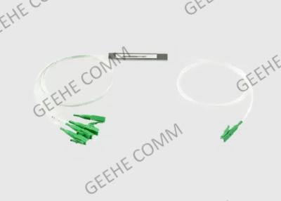 China LC APC Steel Tube Fiber Optic PLC Splitter 1x4 Low Loss for PON Networks for sale