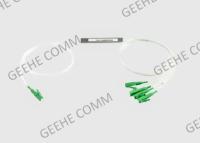 China LC APC Steel Tube Fiber Optic PLC Splitter 1x4 Low Loss for PON Networks for sale