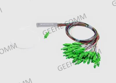 China 1x26 Single Mode PLC Fiber Optic Splitter Tube SC/APC 60/40 Split 1260-1650nm for sale