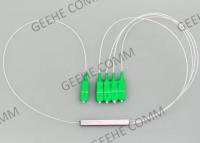 China 1x4 Steel Tube Single Mode Fiber Optic Splitter 850nm 1550nm SC APC for sale