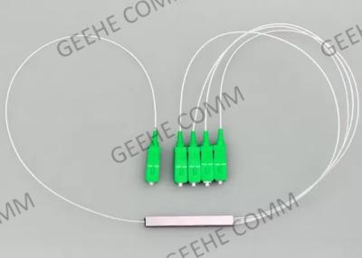 China 1x4 Steel Tube Single Mode Fiber Optic Splitter 850nm 1550nm SC APC for sale