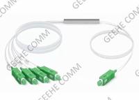 China 1x4 Steel Tube Single Mode Fiber Optic Splitter 850nm 1550nm SC APC for sale
