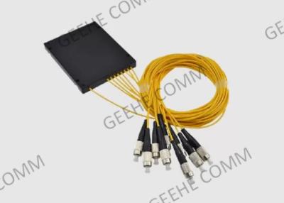 China 1x8 Single Mode PLC Fiber Splitter ABS Box FC UPC 1260-1650nm for sale
