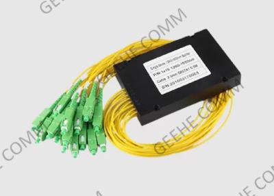 China Corning Fiber 2.0mm ABS PLC Splitter 1x16 SC APC Low Insertion Loss 1260-1650nm for sale