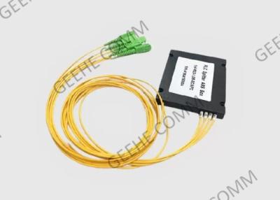 China 1x4 PLC Splitter ABS Box SC/UPC 1.5m G657A1 Fiber Optic for FTTH CATV for sale