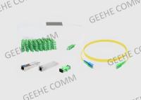 China FTTx Network SC/APC Mini 1x2 Fiber Optic Splitter 1260-1650nm Low Insertion Loss for sale