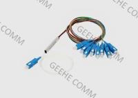 China 1x8 Steel Tube SC/APC Mini Fiber Optical Cable Splitter 1260-1650nm for sale