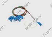 China 1x8 Steel Tube SC/APC Mini Fiber Optical Cable Splitter 1260-1650nm for sale