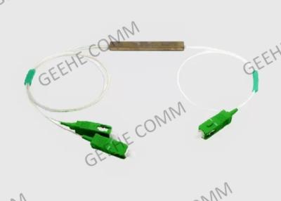 China 5G 1×2 FTTH SC APC 0.9mm Optical Splitter With 2 In 1 Out for sale