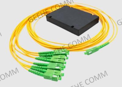 China 1x8 ABS Box Fiber PLC Splitter SC APC Corning G657A1 1260-1650nm for sale