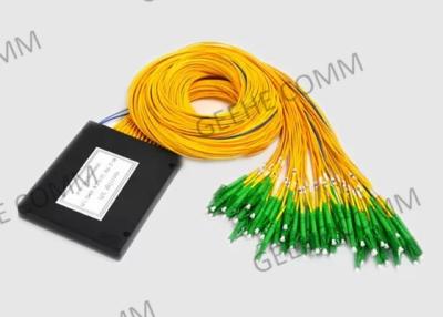 China Singlemode 2.0mm 2x64 PLC Passive Fiber Optic Cable Splitter ABS Module 1260-1650nm for sale