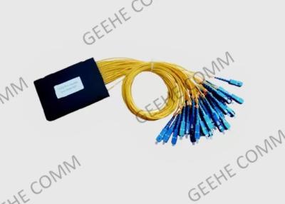 China 1x32 PLC Fiber Optic Splitter SC/UPC 900um 1.5m ABS Box Low Insertion Loss for sale