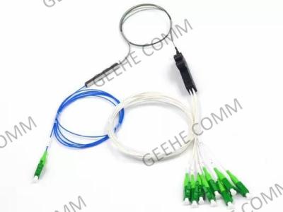 China 1x8 Fiber Optic PLC Splitter with LC/APC Connectors 1260-1650nm for sale