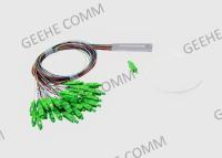 China 900um Blockless 1x64 SC APC Single Mode Fiber Optic PLC Splitter Tap 50:50 for sale