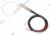 China Steel Tube 250µm 2x8 PLC Bare Fiber Optic Cable Splitter 1260-1650nm for sale
