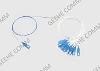 China Blockless Type Mini Mode SC UPC PLC Fiber Optic Splitter 1×6 1×8 for sale