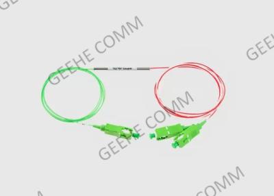 China SM 1x2 Fiber Optic Coupler 1310nm 1550nm 10/90 Split Ratio 250um Bare Fiber for sale