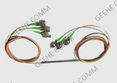 China Steel Tube Bare Fiber 250um 3x3 Fiber Optic Coupler FC Connectors 1310nm 1550nm for sale
