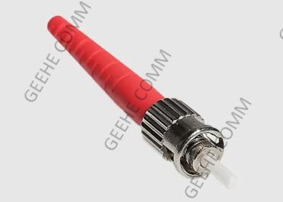 China Red Single Mode 0.9mm ST Fiber Optic Connector for sale
