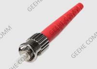 China Red Single Mode 0.9mm ST Fiber Optic Connector for sale