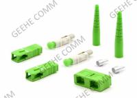 China SC UPC Multimode Simplex Fiber Connector 0.9mm White Boot Beige for sale