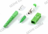 China SC UPC Multimode Simplex Fiber Connector 0.9mm White Boot Beige for sale