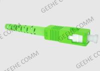 China SC UPC Multimode Simplex Fiber Connector 0.9mm White Boot Beige for sale