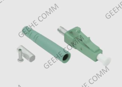 China Multimode 2.0mm LC Simplex Fiber Optic Connector with Aqua Boots for sale