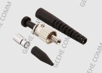 China Simplex 2.0mm Single Mode ST Fiber Optic Connector Black Boot High Precision Ceramic Ferrule for sale