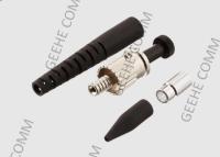 China Simplex 2.0mm Single Mode ST Fiber Optic Connector Black Boot High Precision Ceramic Ferrule for sale