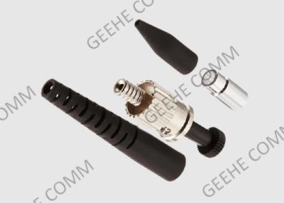 China Simplex 2.0mm Single Mode ST Fiber Optic Connector Black Boot High Precision Ceramic Ferrule for sale
