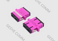 China SC Multimode Duplex Fiber Optic Adapter Flange OM4 0.2dB Insertion Loss for sale
