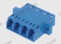 China LC/UPC Singlemode Quad Fiber Optic Adapter Flange 0.2dB Insertion Loss Ceramic Sleeve for sale