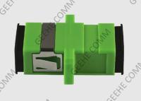 China SC/APC Singlemode Simplex Fiber Optic Adapter Flange Ceramic Sleeve 0.2dB Insertion Loss for sale