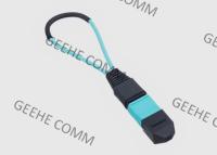 China OM4 MPO MTP Fiber Optic Loopback Adapter 0.3m 12 Fiber for QSFP Testing for sale