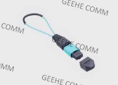 China OM4 MPO MTP Fiber Optic Loopback Adapter 0.3m 12 Fiber for QSFP Testing for sale